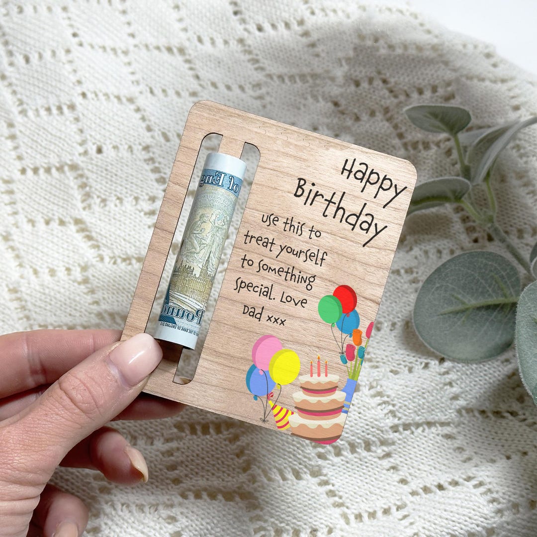 Happy Birthday, Birthday Gift, Money Holder, Money Wallet Gift, Money ...