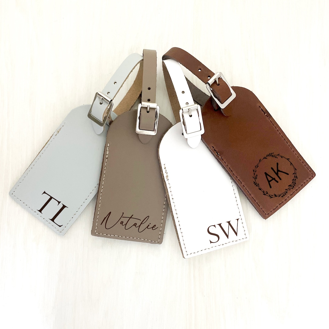 Personalised Luggage Tag, Travel Set, Leather Luggage Tags, Bridesmaid Gift, Destination Wedding ...