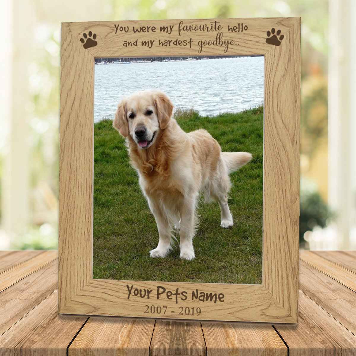 Dog Memorial Photo Frame Gift Dog Remembrance Wooden 7x5 - Etsy UK