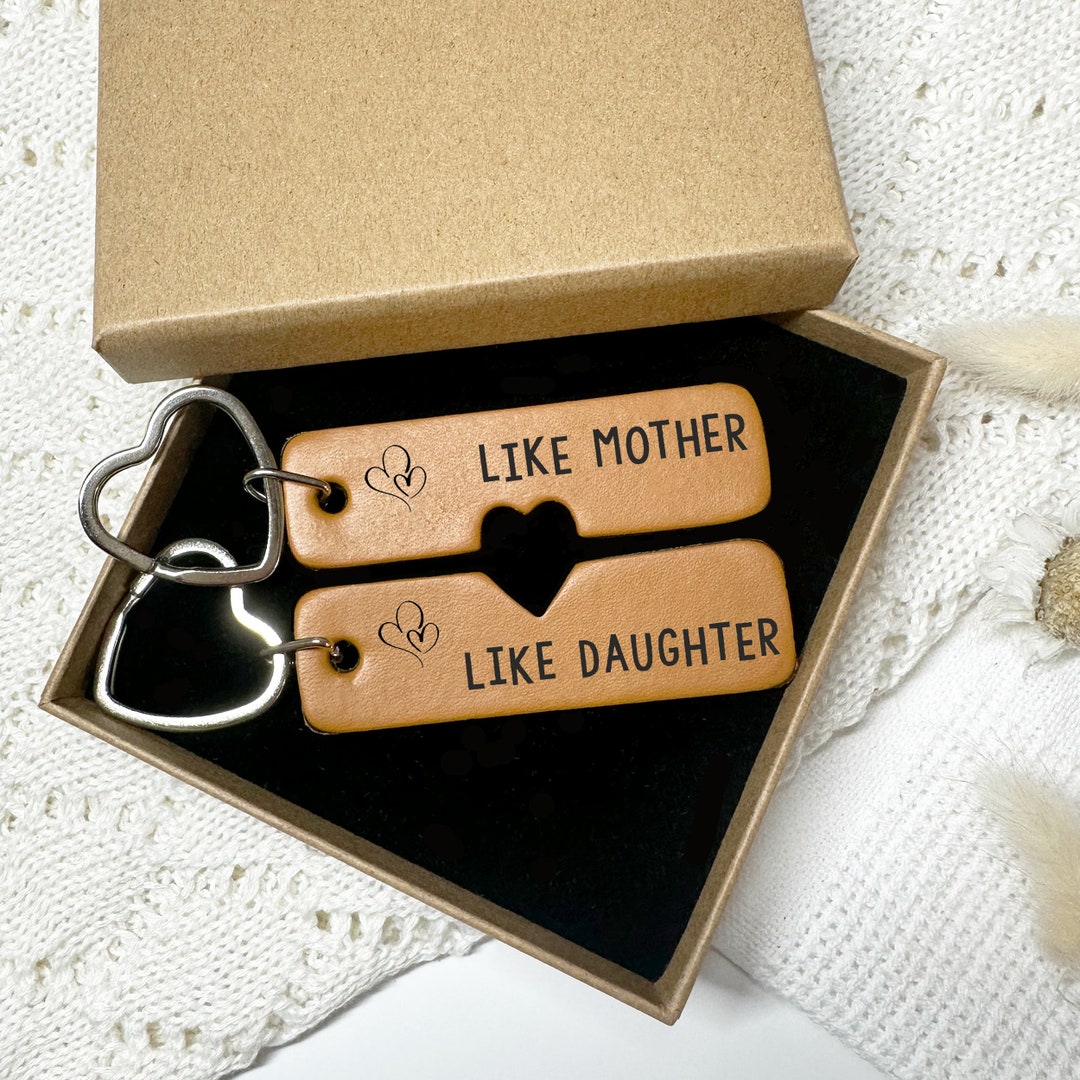 Pair of Mother Daughter Keyrings & Giftbox, Mothers Day Gift, Like ...