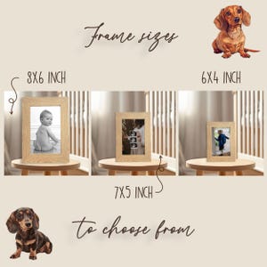 Dog Photo Frame Gift, Personalised Pet Dog Frame With Optional Wooden ...