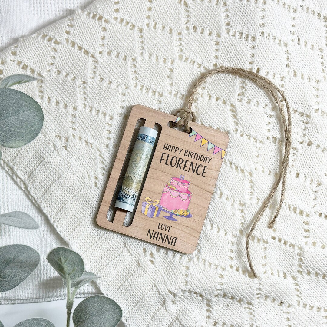 Money Gift Holder, Personalised Money Wallet, Money Holder, Birthday ...