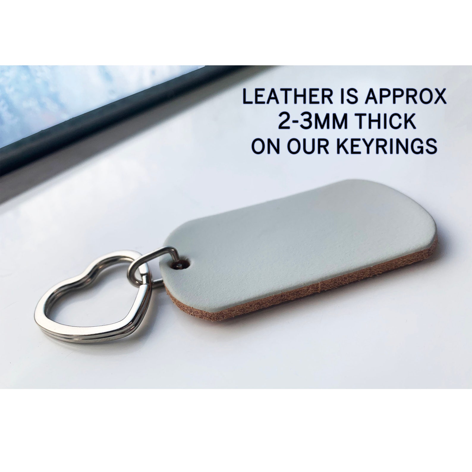 Engraved Leather Keychain. Custom Leather Keychain. Leather | Etsy