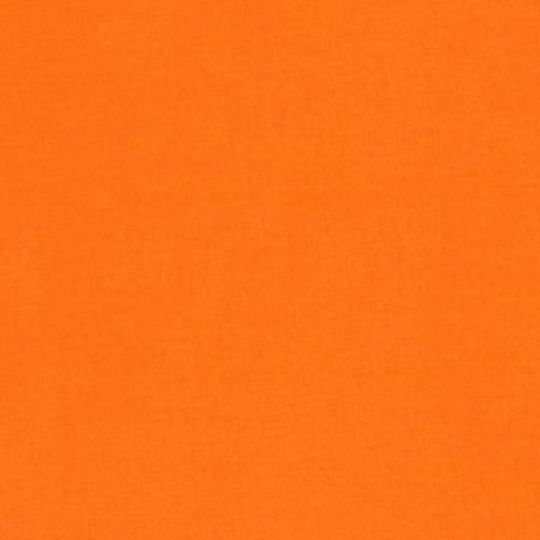 KONA Orange Solid Fabric by the Yard or Half Yard, Cotton, Robert ...
