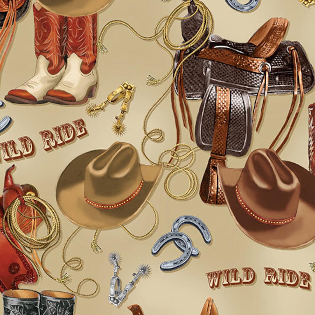 Yellowstone Western Ways Tan, Fabric by Benartex, Western Fabric - Etsy