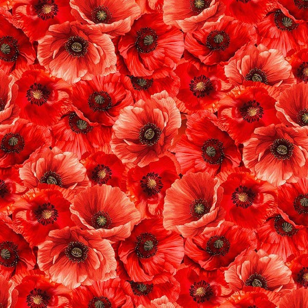Poppy Fabric - Etsy