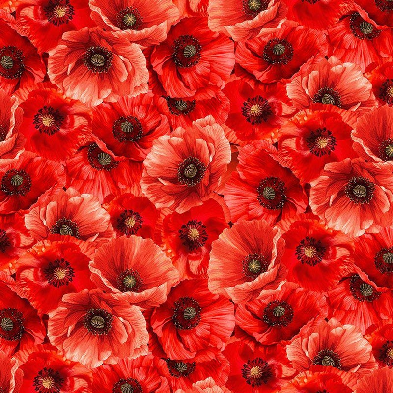 Poppy Fabric - Etsy