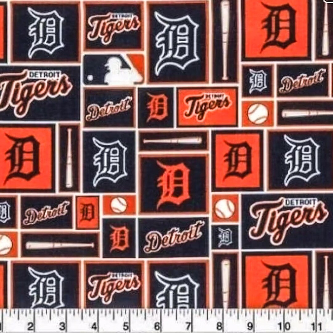 Detroit Tigers Fabric, Licensed MLB Cotton Fabric - Etsy