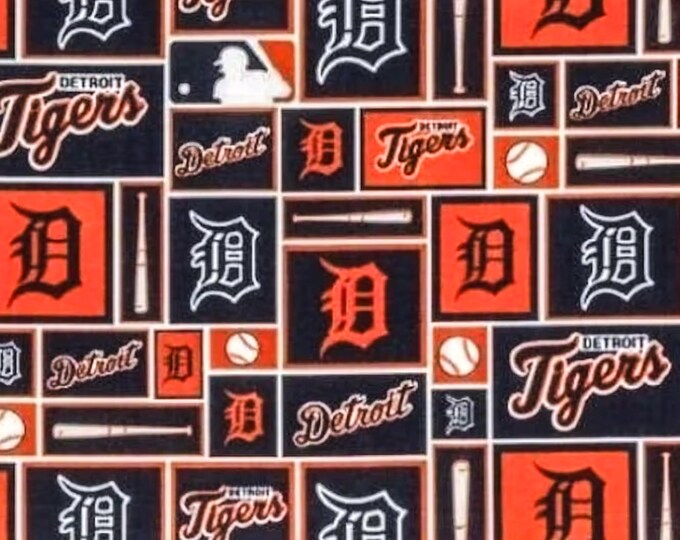 Detroit Tigers Fabric, Licensed MLB Cotton Fabric - Etsy