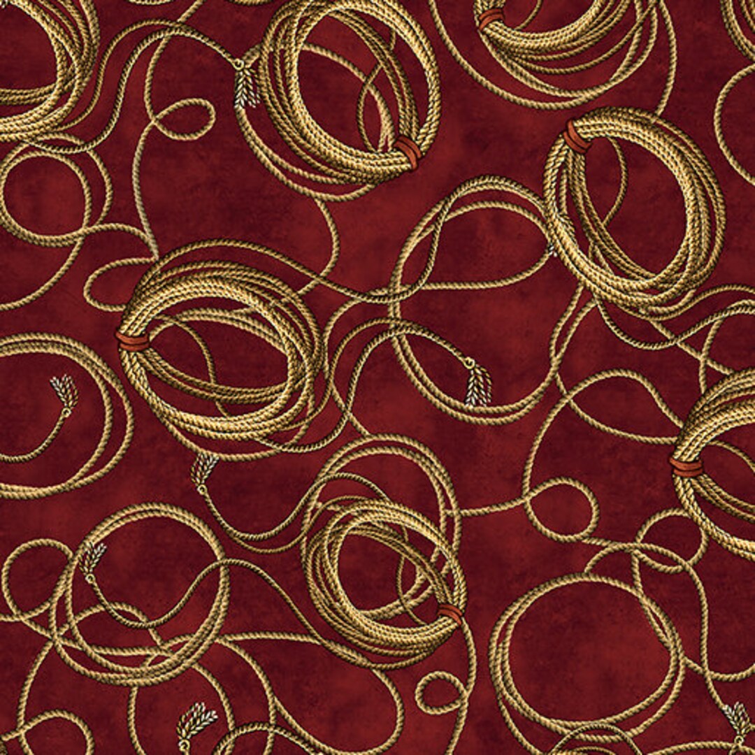 Yellowstone Lasso Red Brick, Fabric by Benartex, Western Fabric - Etsy