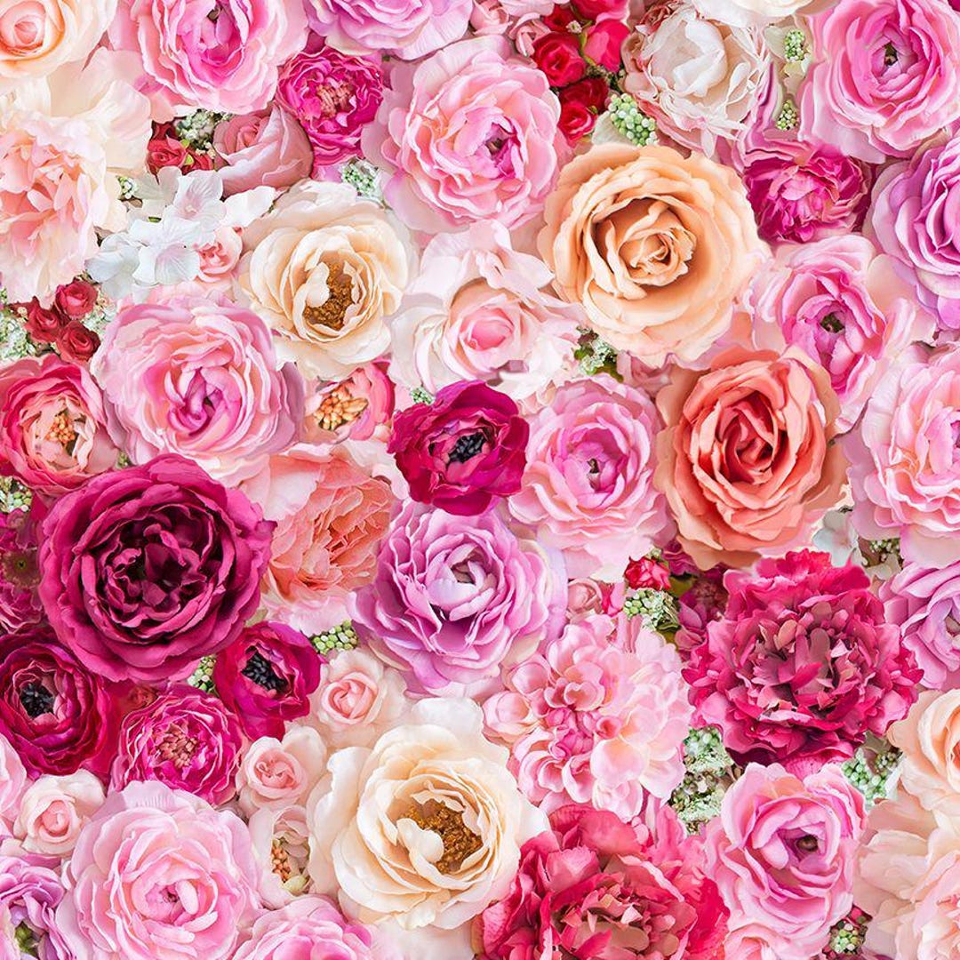 Bellerose Fabric by Timeless Treasures, Large Packed Roses - Etsy