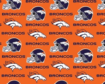 Denver Broncos Fabric | Etsy