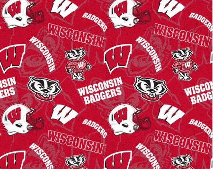 University of Wisconsin Badgers Fabric, Licensed NCAA Fabric - Etsy