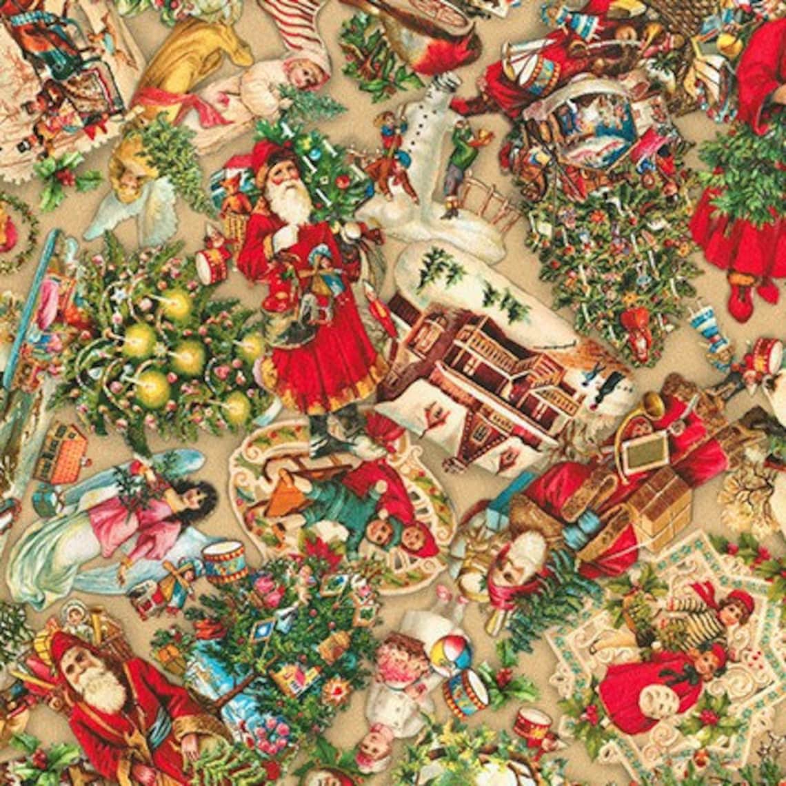 Christmas Fabric by the Yard or Half Yard Robert Kaufman Old | Etsy Christmas Fabric by the Yard or Half Yard Robert Kaufman Old | Etsy