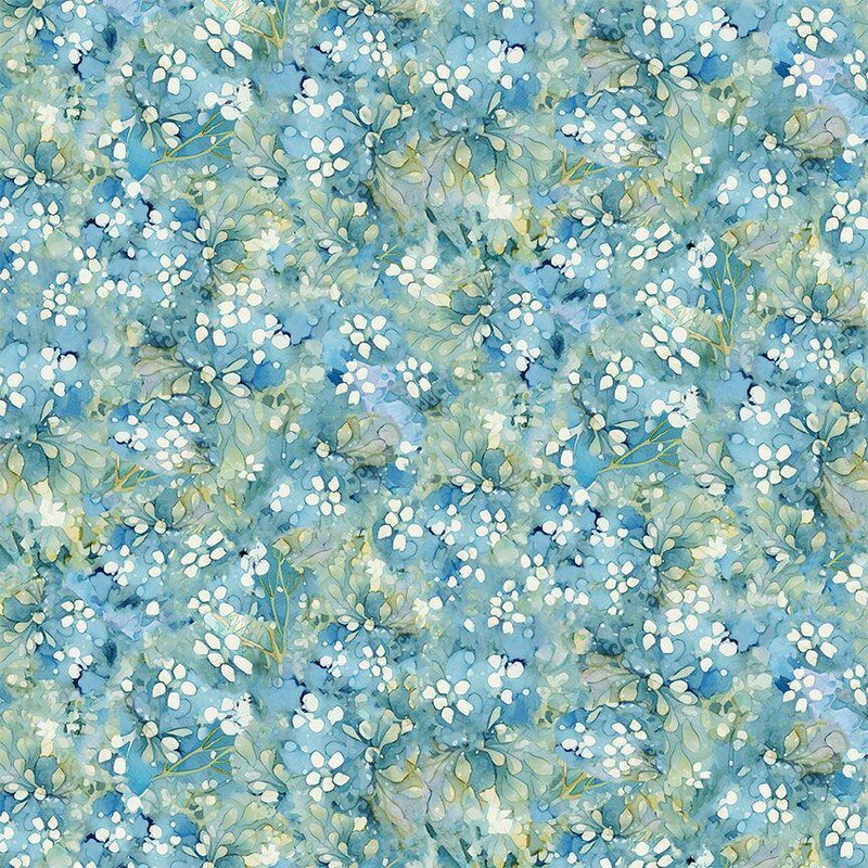 Blue Floral Fabric - Etsy