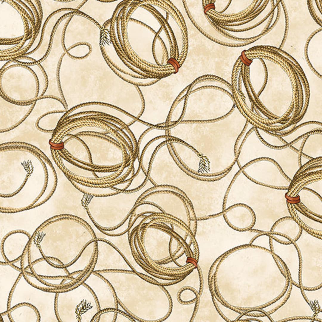 Yellowstone Lasso Ecru, Fabric by Benartex, Western Fabric - Etsy