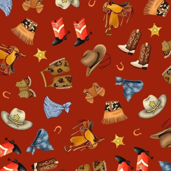 Cowboy Flannel Fabric - Etsy