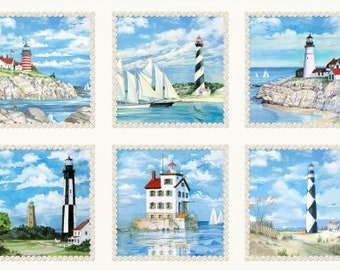 Lighthouse Fabric - Etsy