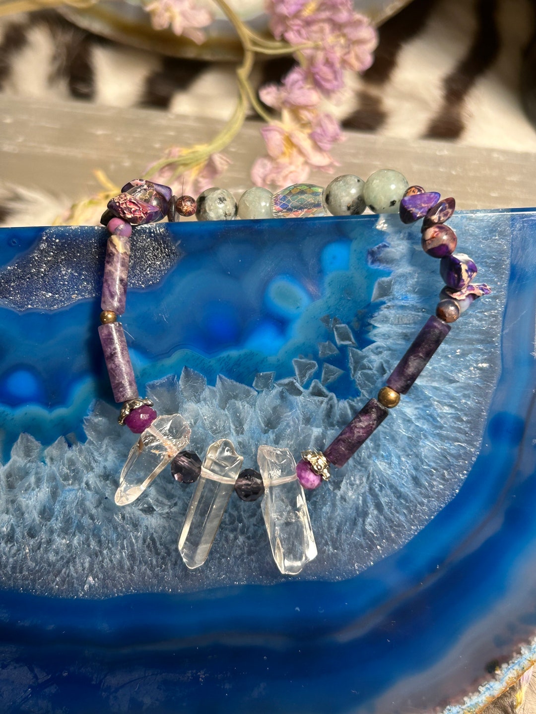 Zelda moonstone, Dyed Jasper - Etsy