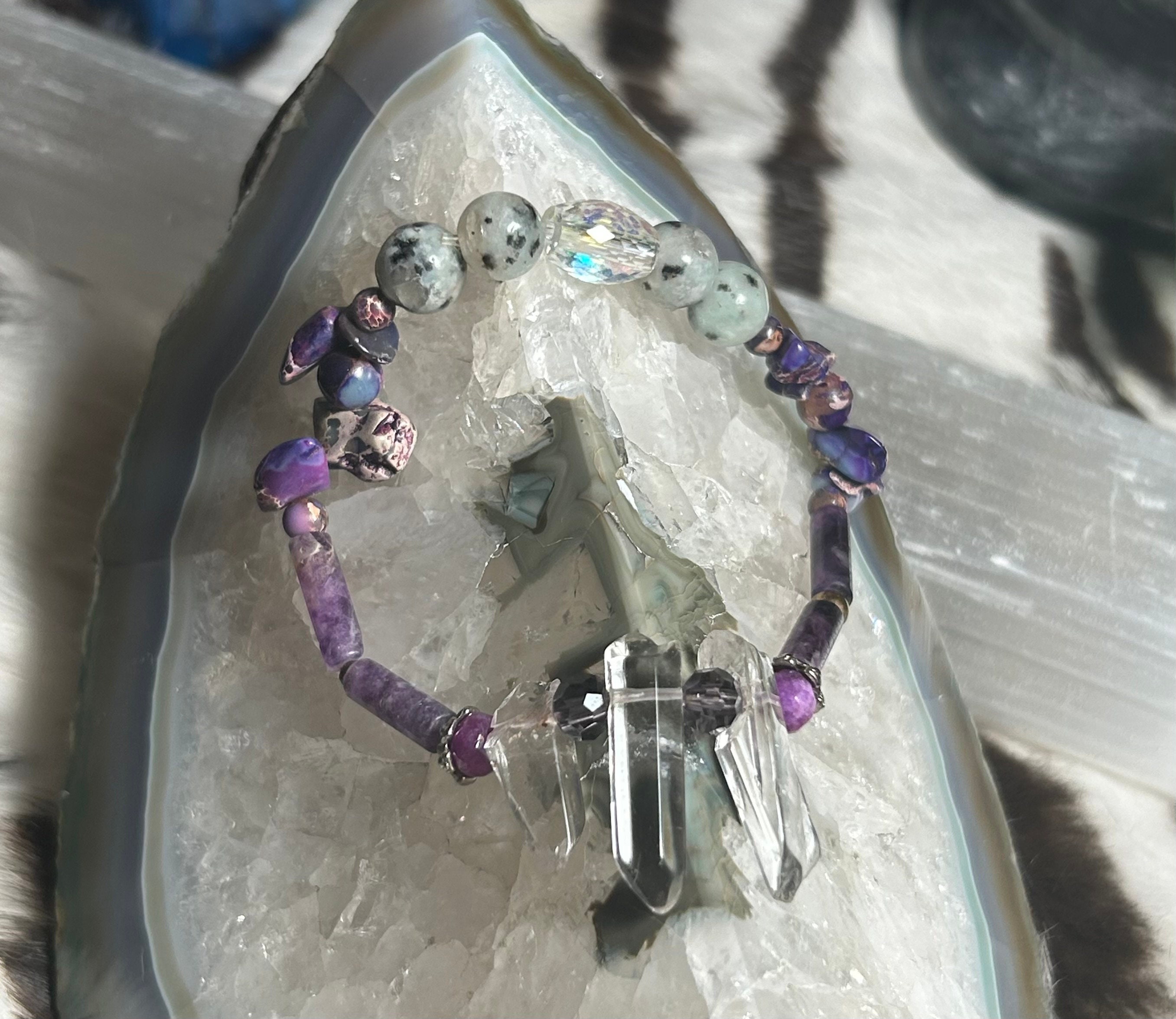 Zelda moonstone Dyed Jasper - Etsy