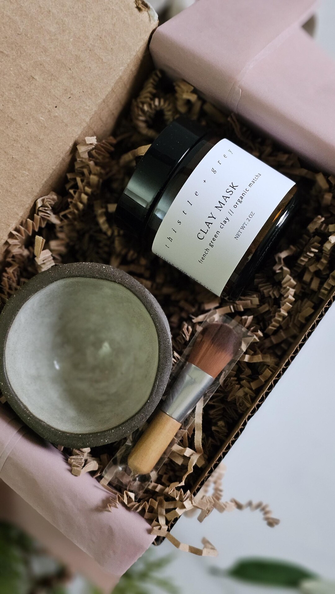 CLAY MASK SET | French Green Clay and Organic Matcha Face Mask and ...