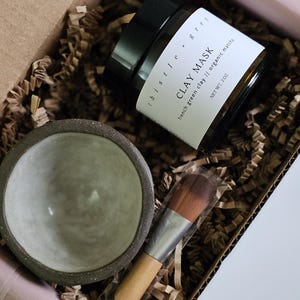 CLAY MASK SET | French Green Clay and Organic Matcha Face Mask and ...