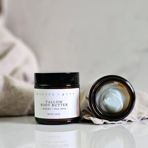 ORGANIC TALLOW BUTTER | Lavender + Blue Tansy | Grass-fed and Finished ...