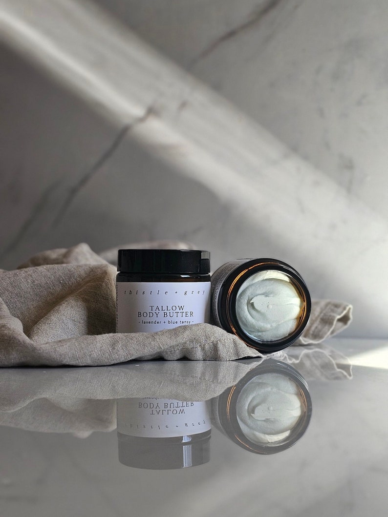 ORGANIC TALLOW BUTTER | Lavender + Blue Tansy | Grass-fed and Finished ...