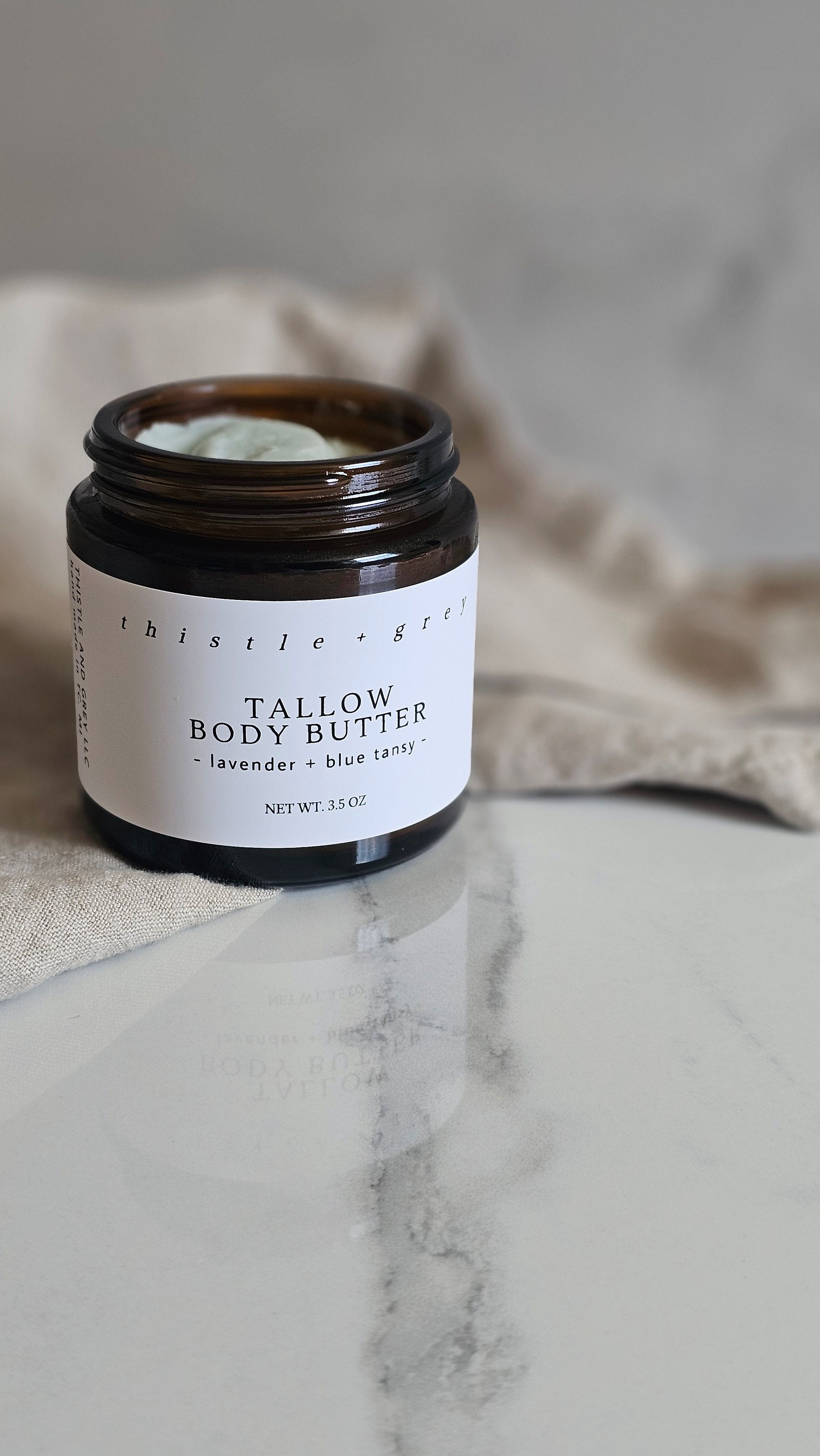 ORGANIC TALLOW BUTTER Lavender Blue Tansy Grass-fed and Finished Tallow ...