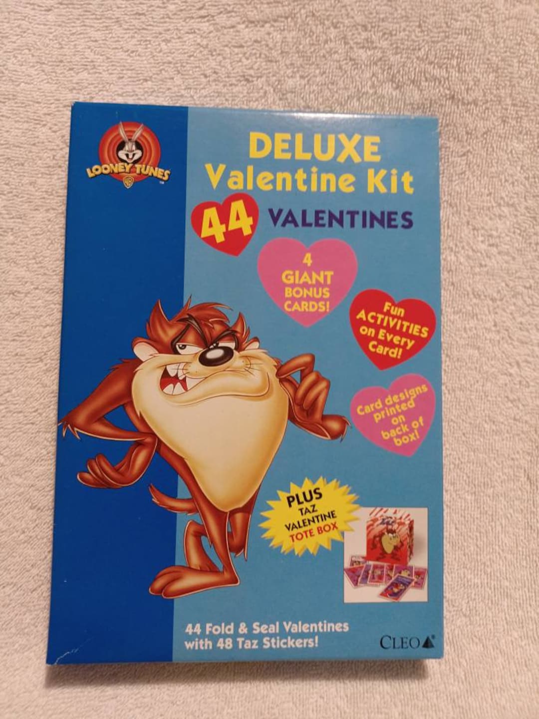 Vintage Looney Tunes Taz Deluxe Valentines Kit Plus Tote Box - Etsy