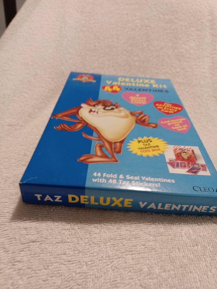 Vintage Looney Tunes Taz Deluxe Valentines Kit Plus Tote Box - Etsy