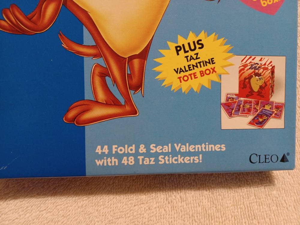 Vintage Looney Tunes Taz Deluxe Valentines Kit Plus Tote Box - Etsy