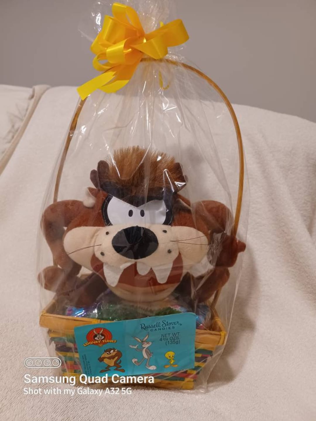 Vintage Looney Tunes Taz Plush in Easter Basket - Etsy