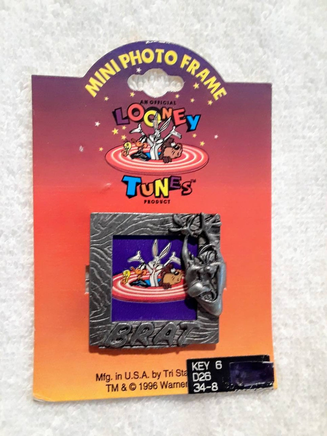 Vintage Looney Tunes Brat Taz Mini Photo Frame - Etsy