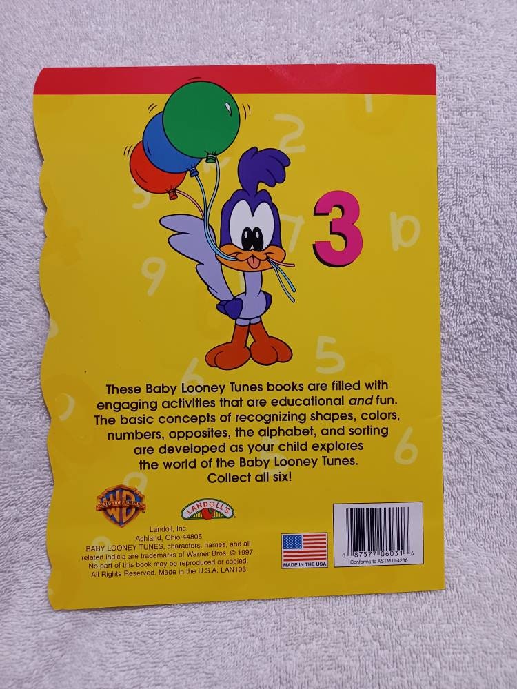 Vintage Looney Tunes Tiny Toon Count on Numbers Coloring & Activity ...
