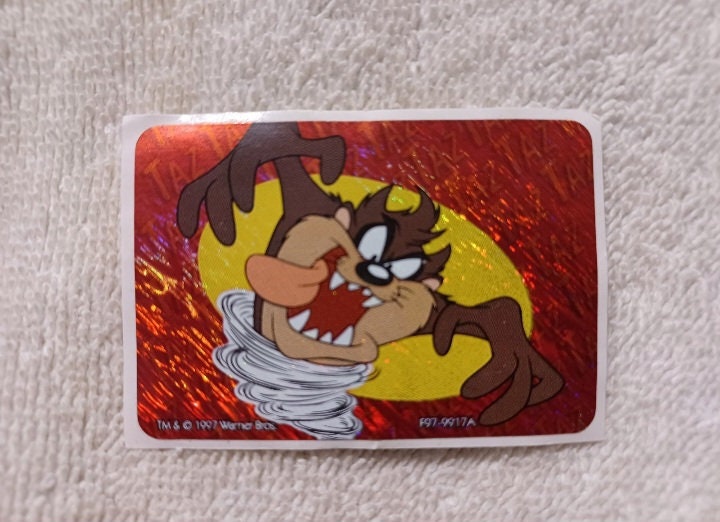 Vintage Looney Tunes Taz Vending Machine Sticker - Etsy