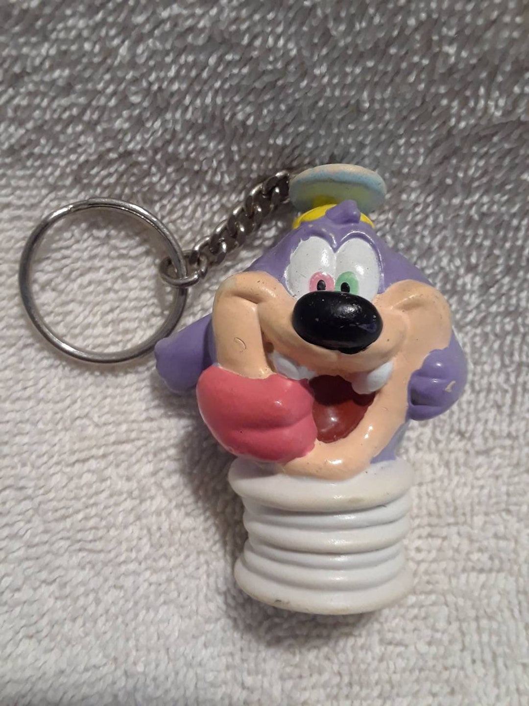 Vintage Looney Tunes Tiny Toon Dizzy Devil Keyring - Etsy