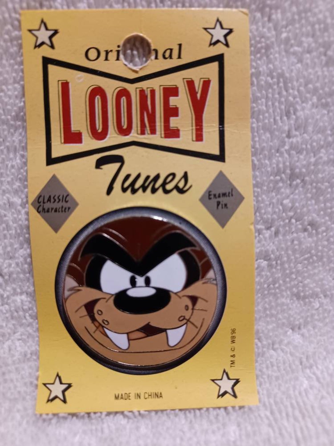 Vintage Looney Tunes Classic Original Taz Face Pin - Etsy