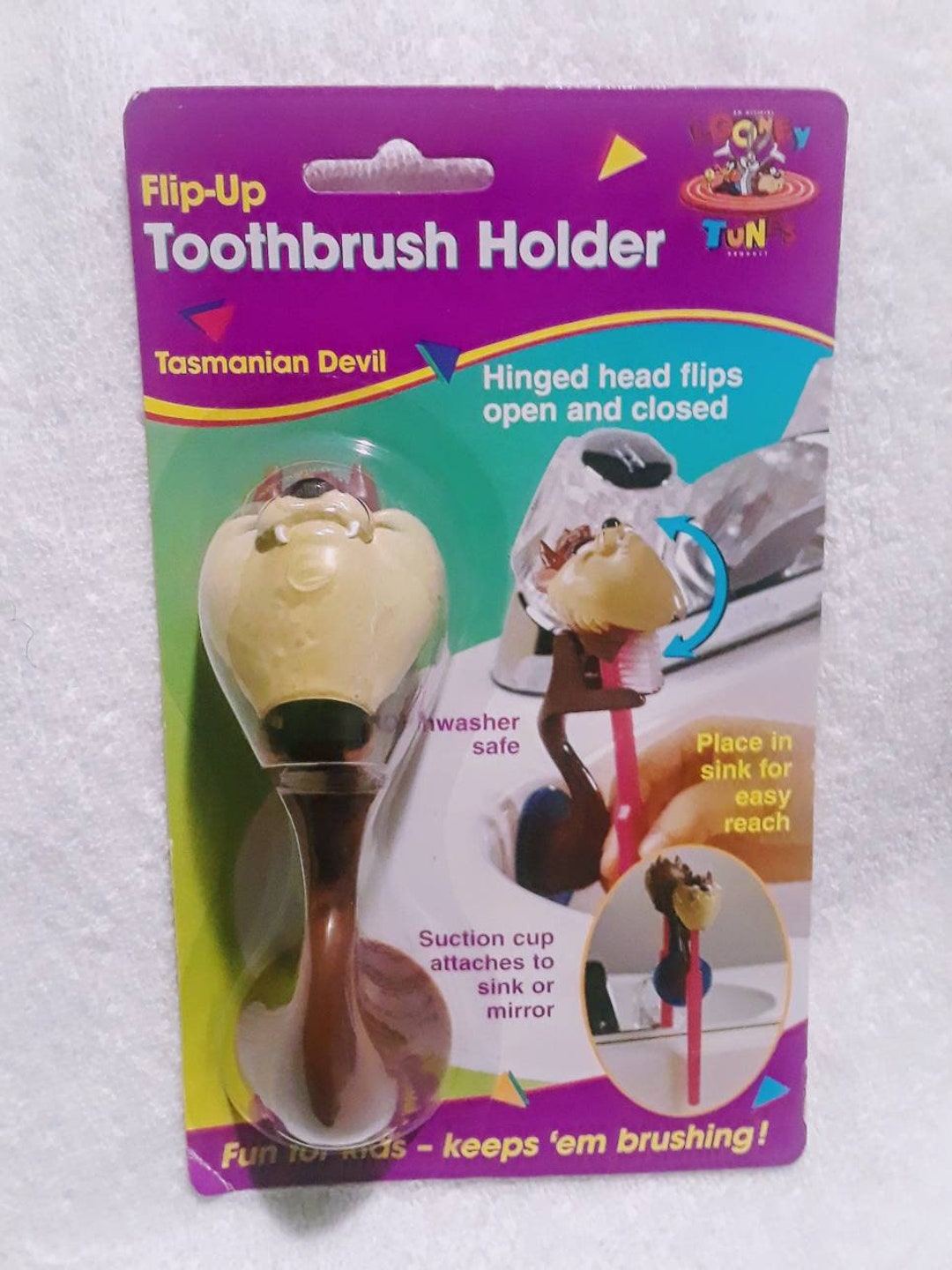 Vintage Looney Tunes Taz Flip-up Toothbrush Holder - Etsy