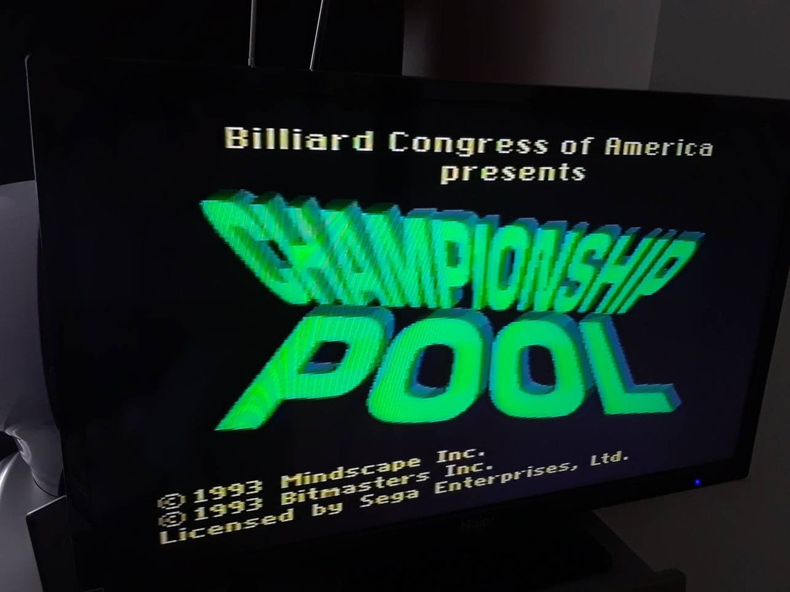 Sega Genesis Championship Pool Video Game - Etsy