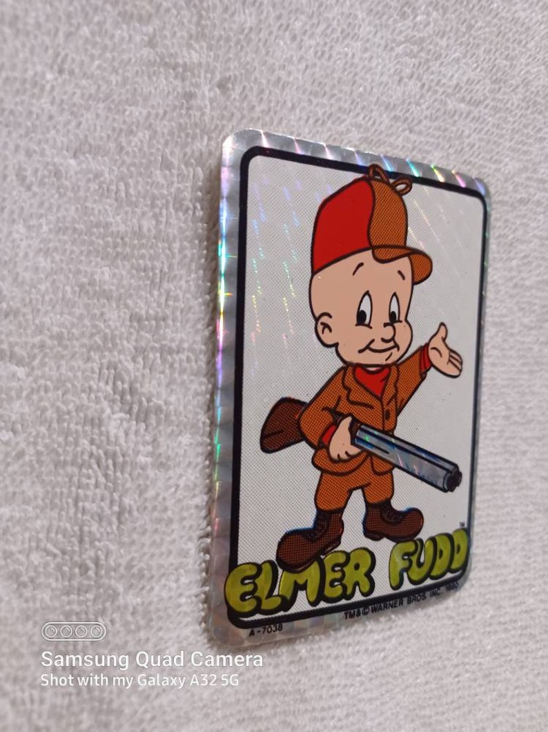 Vintage Looney Tunes Elmer Fudd Vending Machine Sticker - Etsy