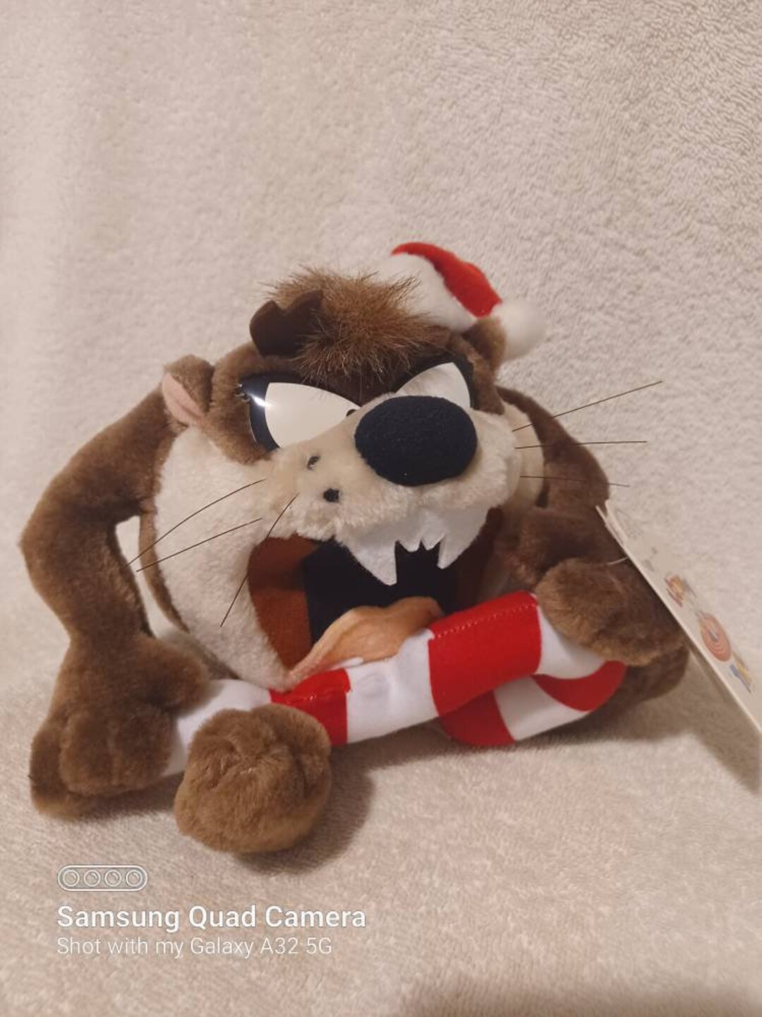 Vintage Looney Tunes Taz Eating Candy Cane Christmas Plush - Etsy