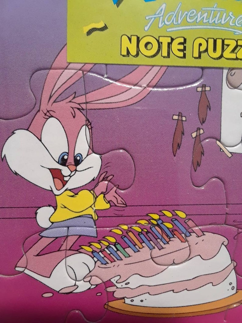 Vintage Looney Tunes Tiny Toon Secret Message Note Puzzle - Etsy