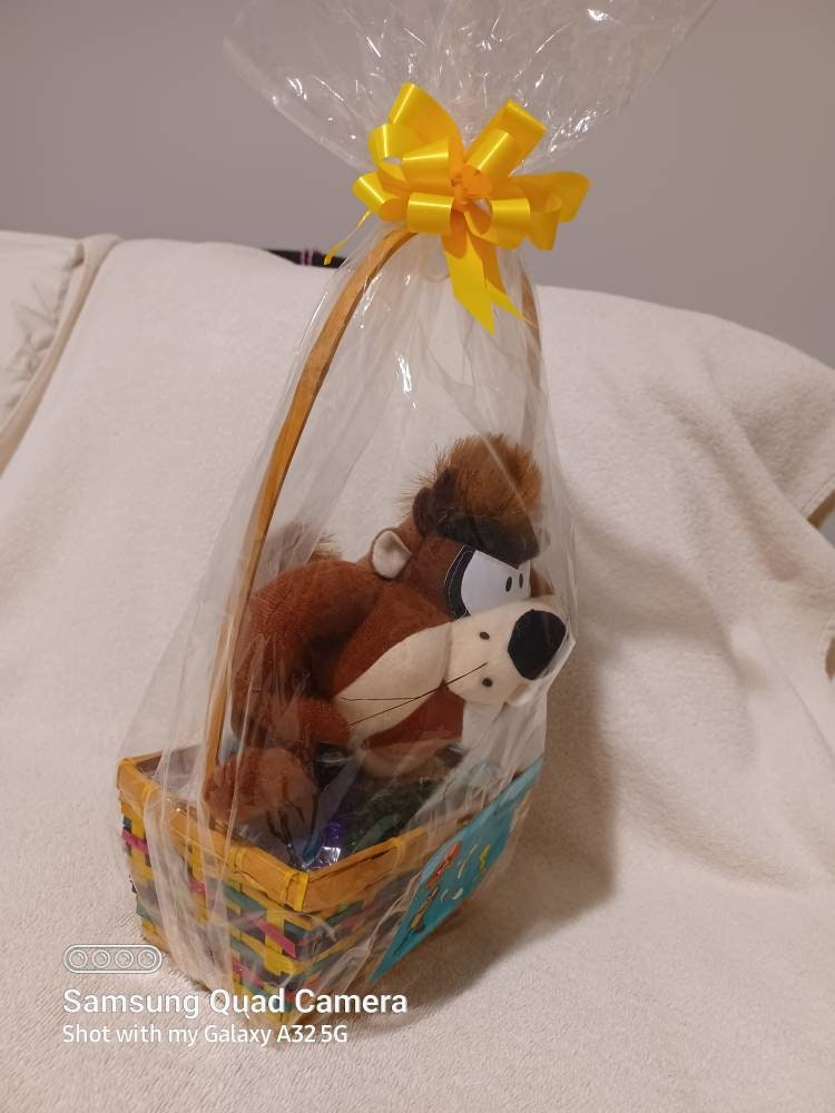 Vintage Looney Tunes Taz Plush in Easter Basket - Etsy