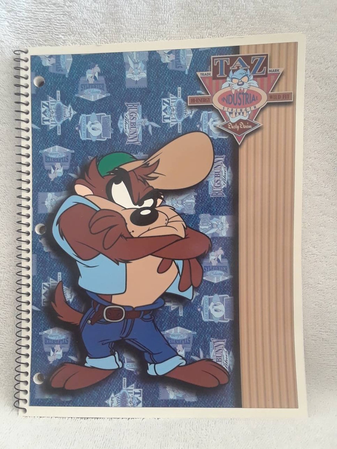 Vintage Looney Tunes Dusty Denium Spiral Notebook - Etsy