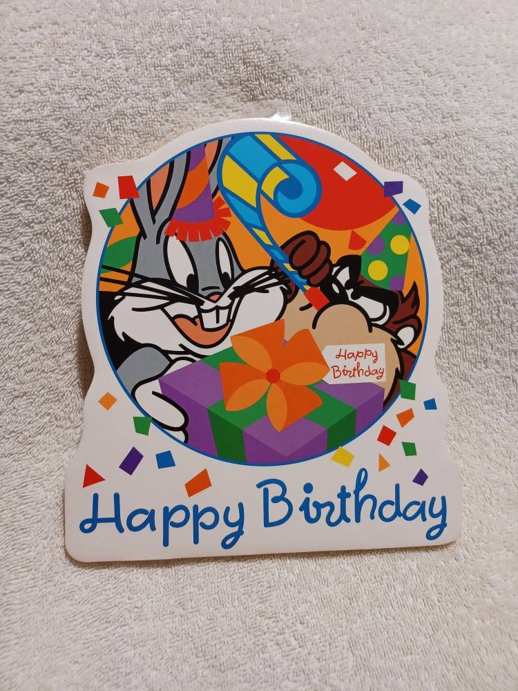 Vintage Looney Tunes Foam Happy Birthday Card - Etsy