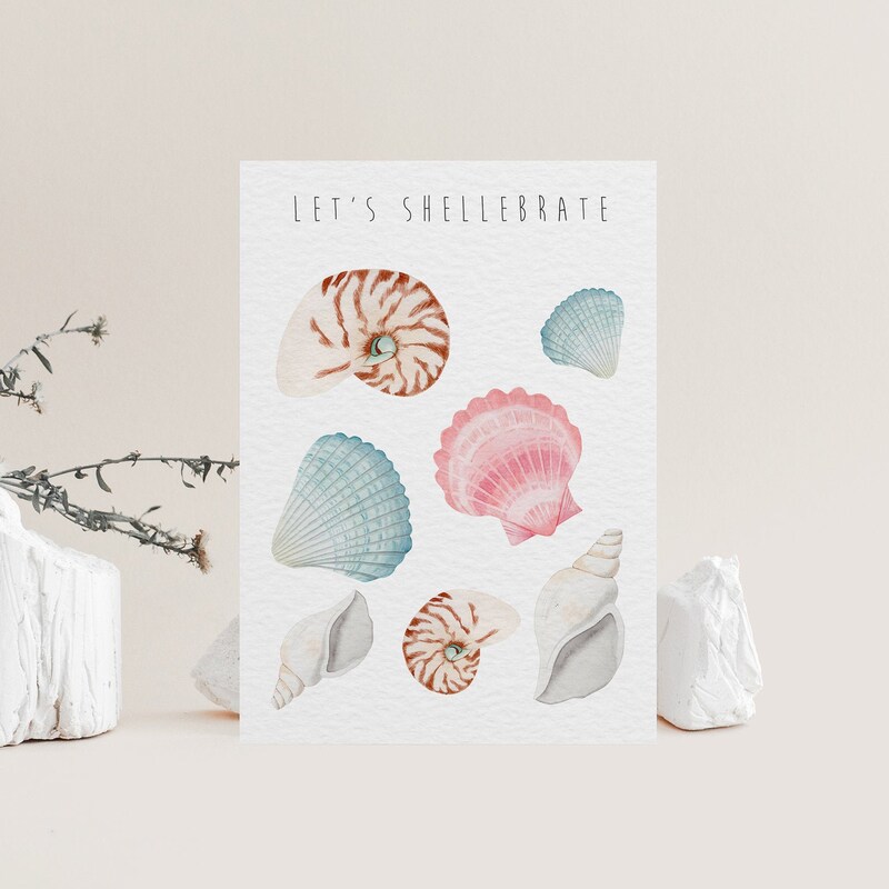 Sea Shell Card - Etsy