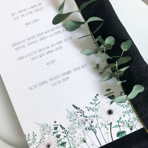 Rustic Menu Cards - Etsy