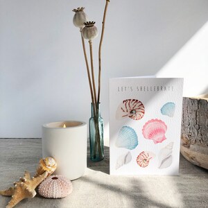 Celebration Card | Sea Shell Card | Beach Card | Ocean Card - Etsy