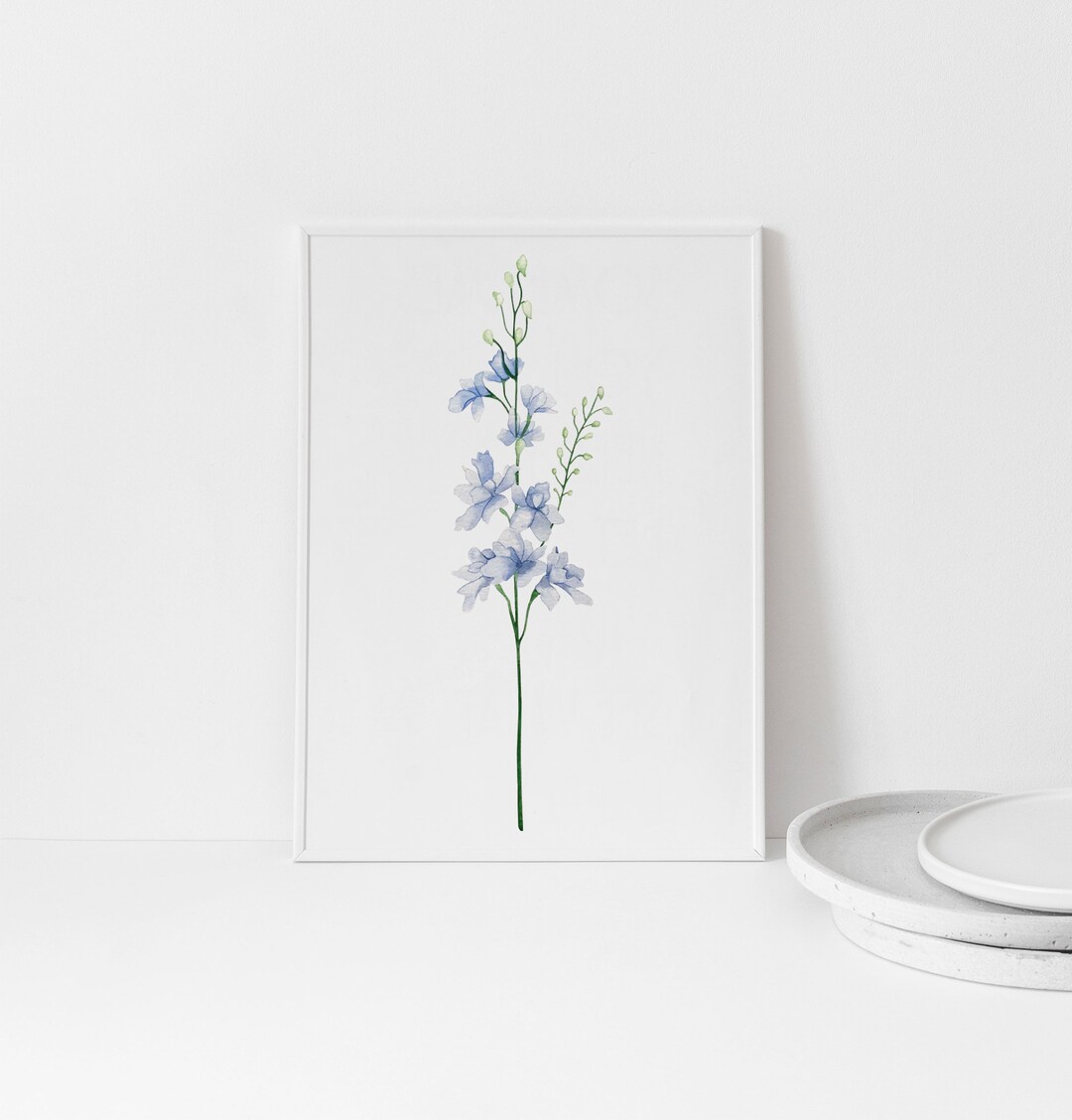 Blue Watercolour Print | Blue Botanical Print | Blue Flower Print ...